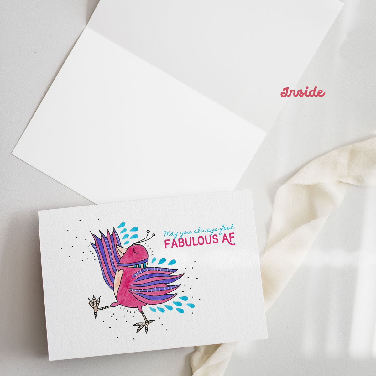 Fabulous AF - A bird greeting card full to feel good – Cocomoino