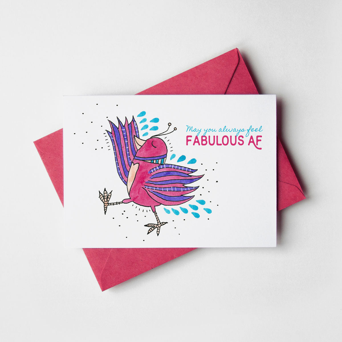 Fabulous AF - A bird greeting card full to feel good – Cocomoino